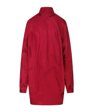 Balenciaga Long-sleeve Logo Print Shirt