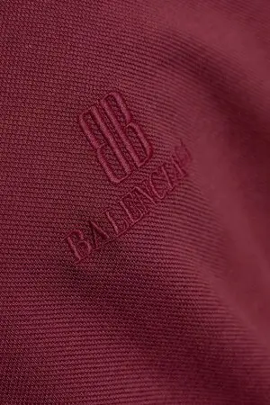 Balenciaga Logo Embroidered Polo Shirt - Red