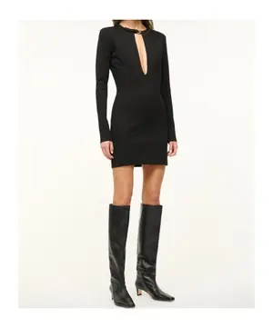 Staud Astor Dress With Gold Tone Moon Buckle
