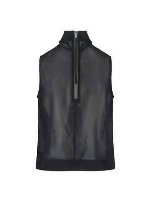 Rick Owens High Neck Sleeveless Top - Black