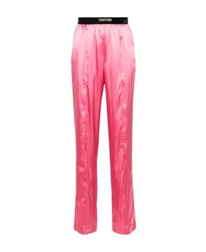 TOM FORD Stretch Satin Pajama Pants - Pink