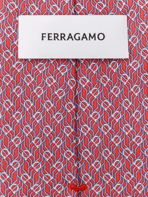 FERRAGAMO Printed Neck Tie - Pink