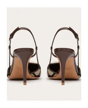Valentino Garavani Vlogo Signature Pointed Toe Slingback Pumps - Multicolor
