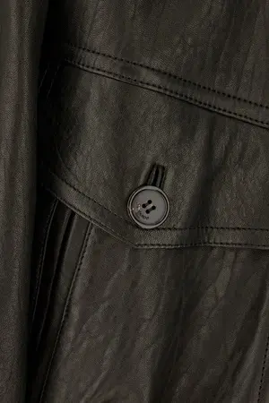Saint Laurent Drop-shoulder Leather Bomber Jacket