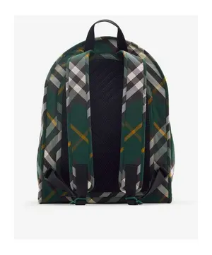 Burberry Checkered Woven Zipped Backpack