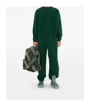 Burberry Checkered Woven Zipped Backpack