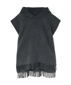 Brunello Cucinelli Hooded Cloak With Tassel Detail