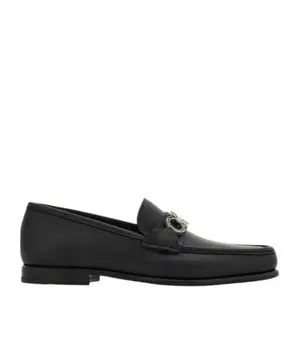 FERRAGAMO Gancini Detail Loafers - Black