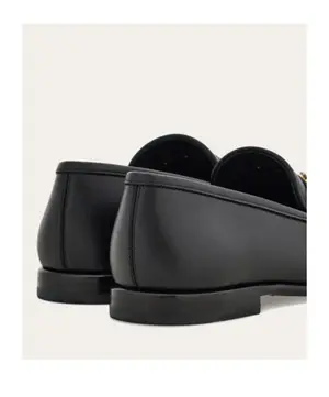 FERRAGAMO Gancini Detail Loafers - Black