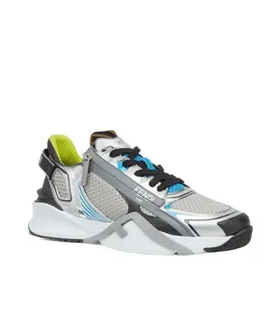 Fendi Flow Lace-up Sneakers - Grey