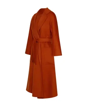 Max Mara Belted Cashmere Coat - Red