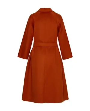 Max Mara Belted Cashmere Coat - Red