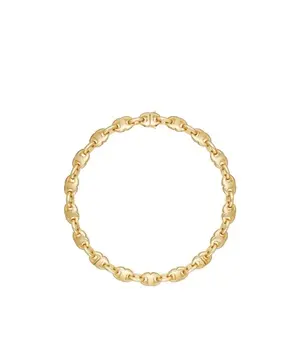 Tory Burch Gemini Link Chain Necklace - Light Brass
