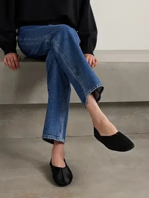 Khaite Jane Pointed Ballet Flat - Black