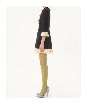 Valentino Garavani Crepe Couture Short Dress With Ruffled Details