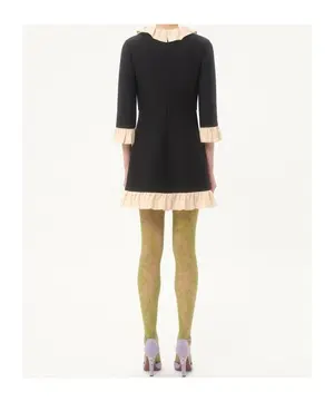 Valentino Garavani Crepe Couture Short Dress With Ruffled Details