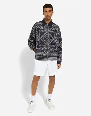 Dolce & Gabbana Dolce Gabbana Logo Printed Zipped Overshirt