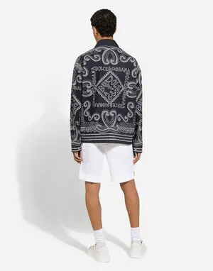 Dolce & Gabbana Dolce Gabbana Logo Printed Zipped Overshirt