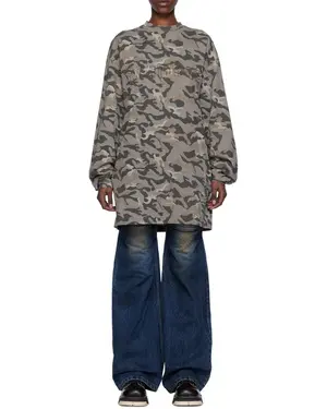 We11Done Camouflage Long-sleeved T-shirt