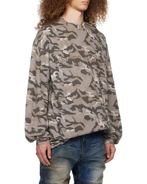 We11Done Camouflage Long-sleeved T-shirt