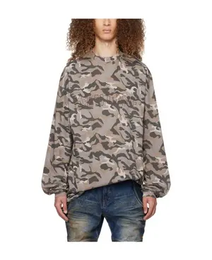 We11Done Camouflage Long-sleeved T-shirt