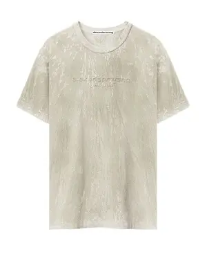 Alexander Wang Plaster-dyed Embossed Logo T-shirt