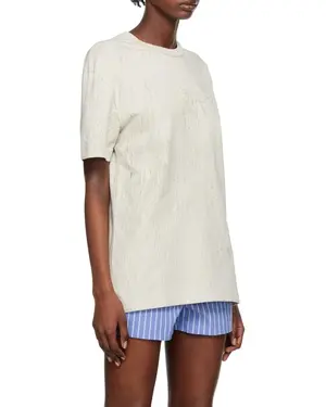 Alexander Wang Plaster-dyed Embossed Logo T-shirt