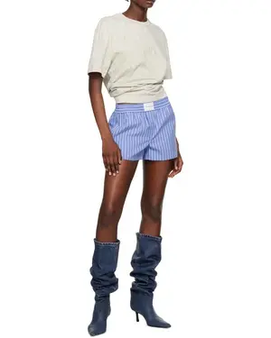 Alexander Wang Plaster-dyed Embossed Logo T-shirt