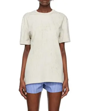 Alexander Wang Plaster-dyed Embossed Logo T-shirt