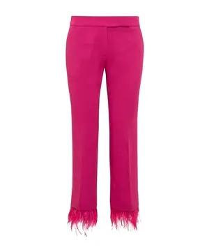 Michael Kors Feather Detailed Stretch Trousers - Pink