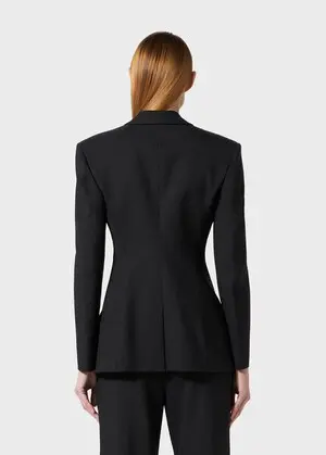 Blumarine Long Sleeve Buckle Detail Blazer