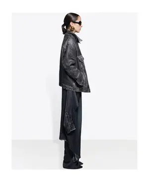 Balenciaga Trompe-l _ Il Denim Jacket