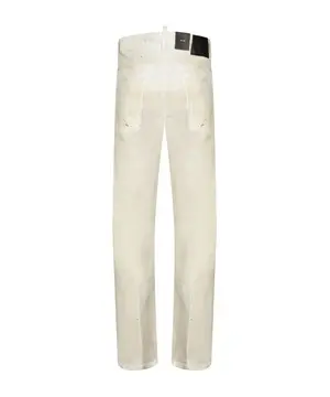 Dsquared2 Paint Splatter Wide Leg Jeans