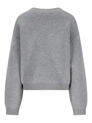 Celine Crewneck Sweater In Cashmere With Patterned Detail