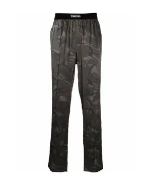 TOM FORD Pajamas Logo Detailed Pajamas Trousers - Black