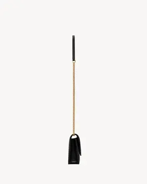 Saint Laurent Cassandre Envelope Chained Wallet - Black