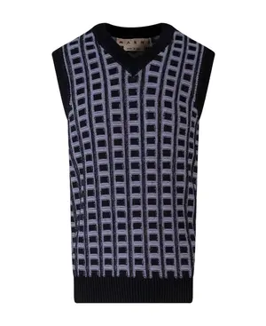 Marni Knitted Cotton Vest - Black