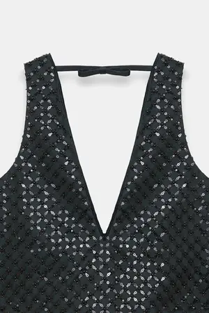 Dorothee Schumacher Sequin Embellished Duchesse Crop Top