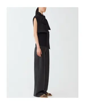 Fabiana Filippi Sleeveless Paneled Blouse With Tie Detail