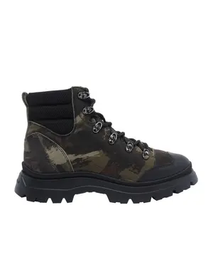 Hogan Camouflage Lace-up Boots