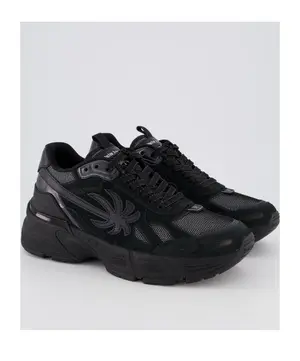 Palm Angels Palm Tree Patch Chunky Sole Sneakers - Black