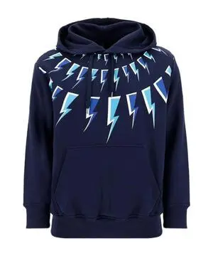Neil Barrett Lightning Print Hoodie - Black