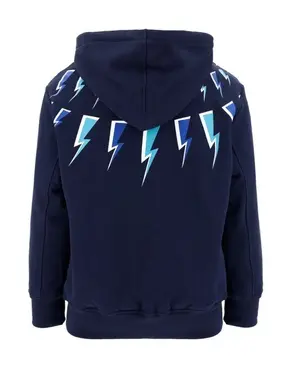 Neil Barrett Lightning Print Hoodie - Black