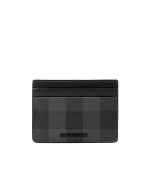 Burberry Check Card Case - Charcoal-grey