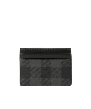 Burberry Check Card Case - Charcoal-grey