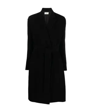 THE ROW Strap-up Long-sleeved Coat - Black