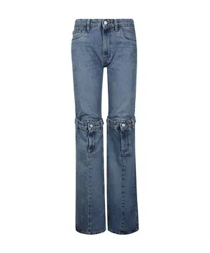 Coperni Paneled Flared Jeans With Detachable Knee Sections