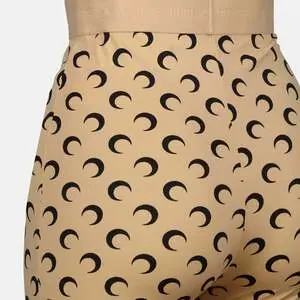MARINE SERRE Logo-printed Stretch Mini Shorts - Nude