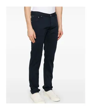 Jacob Cohen Nick Slim Diagonal Stretch Five-pocket Jeans - Black