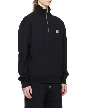 Maison Kitsuné Fox Head Patch Half-zip Sweatshirt